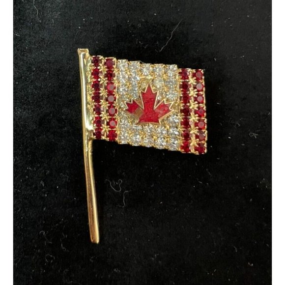 Unbranded | Jewelry | Vintage Canadian Flag Broach Pin Red White ...